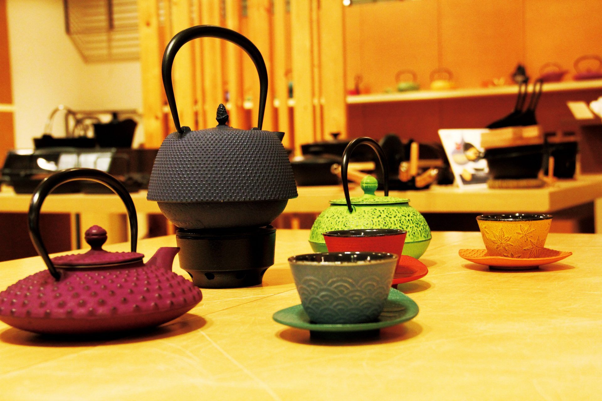 One of the traditional Japanese handmade craft, Nanbutekki ironware ...